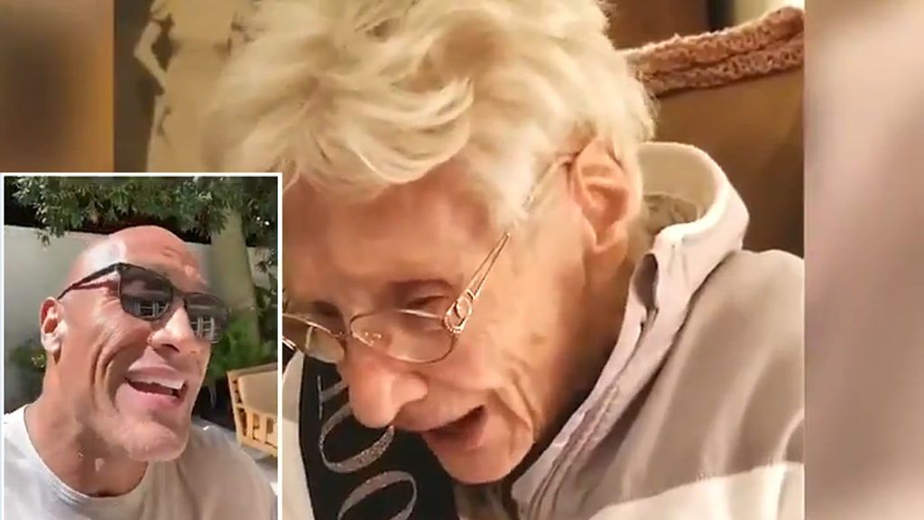 The Rock Makes Grandma's Century by Singing Her Happy Birthday