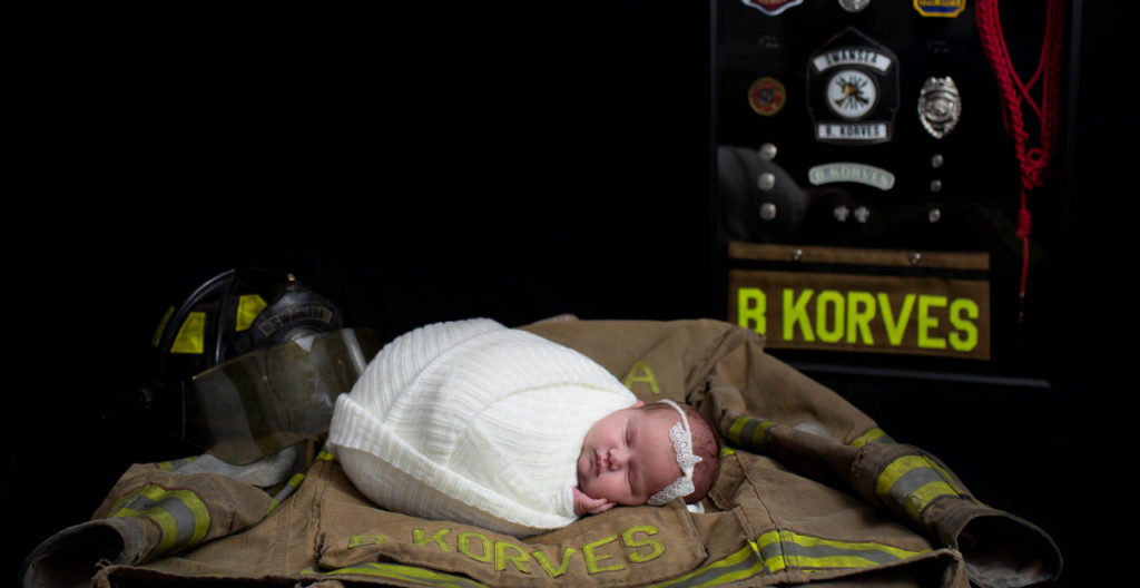 Viral Photo Shoot Features Newborn of Fallen Firefighter and His ...
