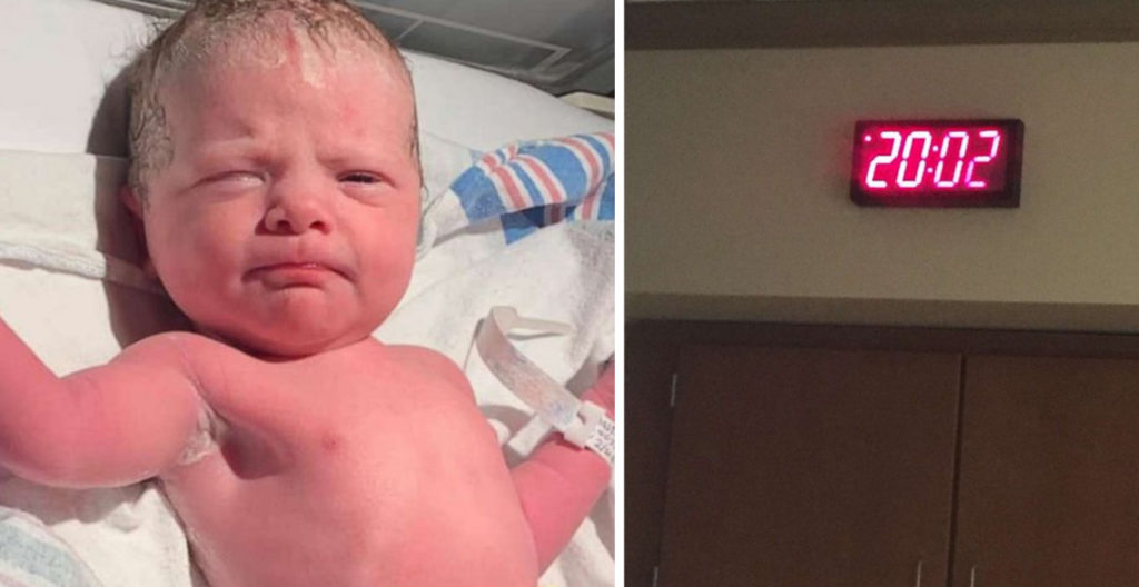 Baby Born at 20:02 on 02/02/2020 Becomes Instant Legend