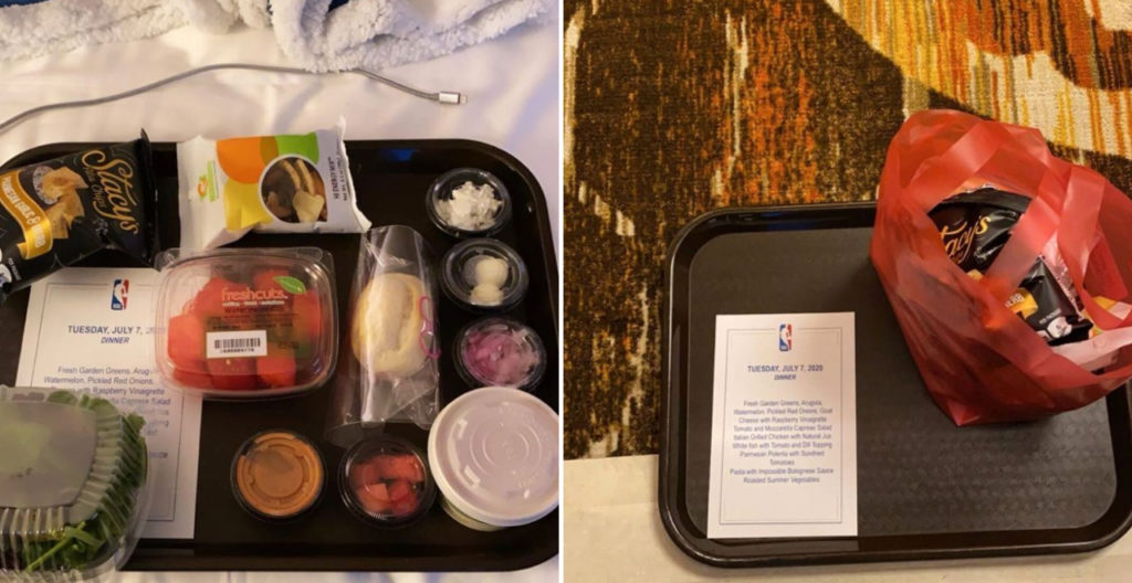 The Meals Inside the NBA's Orlando Bubble Are Fyre Fest-Esque