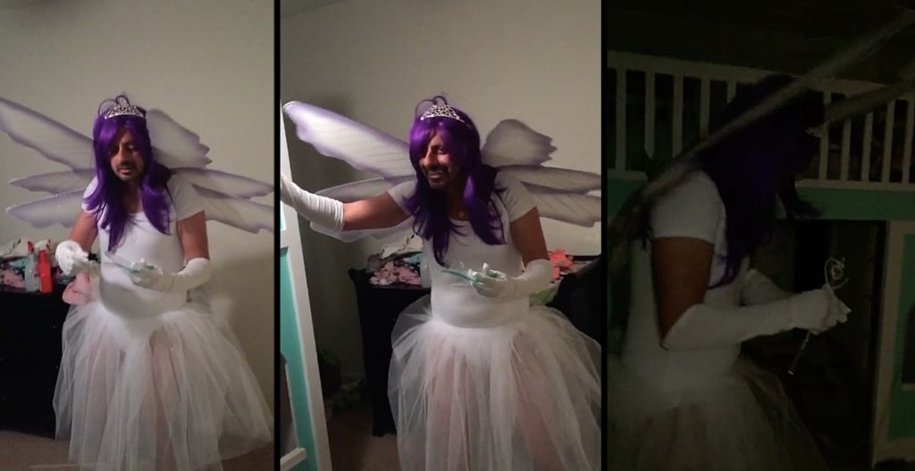 Dad Dresses Like Tooth Fairy After Wife Says it's Tradition