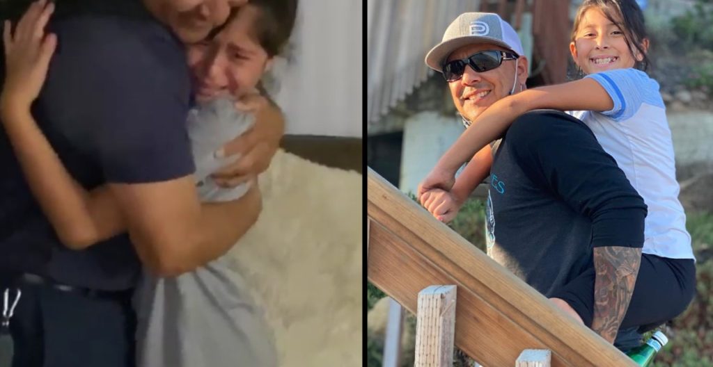Dad Returns Home From Fighting Wildfires to Surprise Daughter
