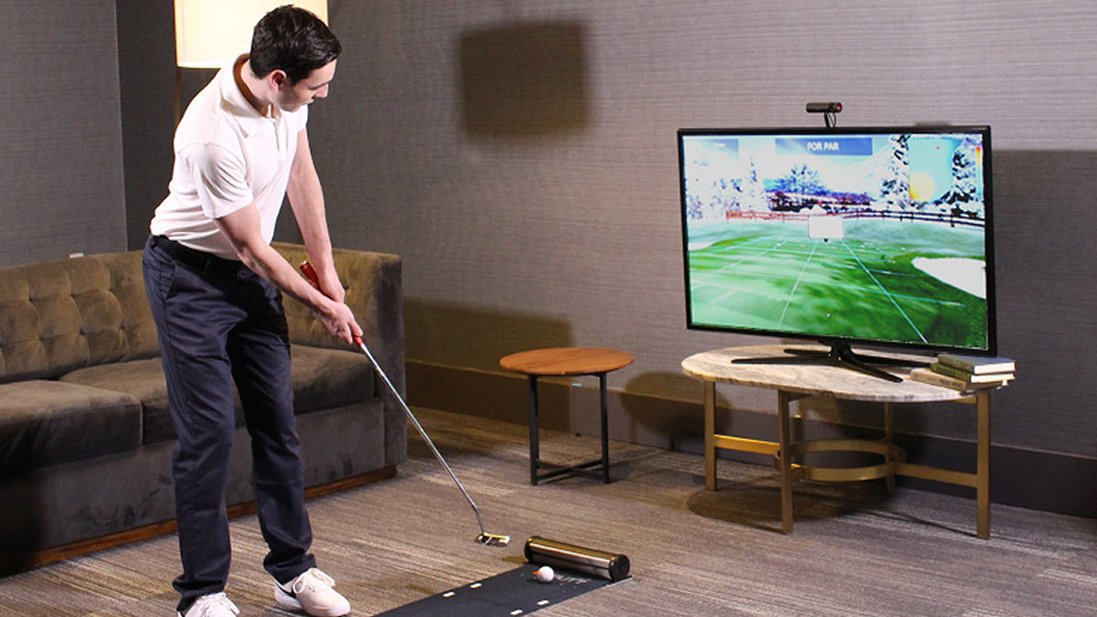 Upgrade Your Golf Game From Home With This Putting Simulator